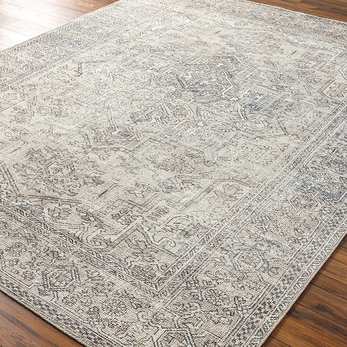 Becki Owens x Surya Margot Medallion Area Rug , 7'10" x 10', Light Grey