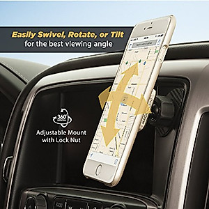 Scosche MPDB MagicMount Pro Magnetic Car Phone Holder Mount - 360 Degree Adjustable Head, Universal with All Devices - Dashboard Mount