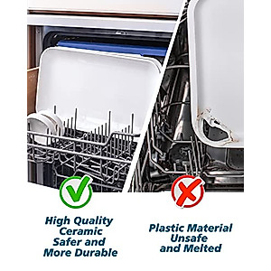 DELLING Large Serving Platter Set 14 inch Widened Large Serving Tray, White Rectangular Plates, Large Serving Platters for Entertaining, Serving Trays for Party, Oven Safe Dinnerware, Set of 3