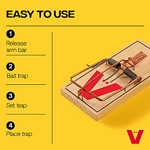 Victor M150-12 Metal Pedal Sustainably Sourced FSC Wood Snap Mouse Trap - 12 Traps