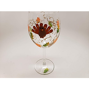 Thanksgiving Turkey Wine Glass Great addition to your fall decor