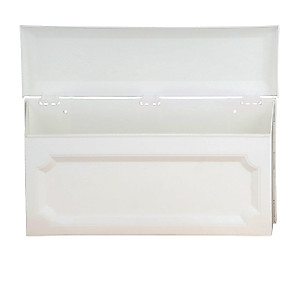 Architectural Mailboxes Windsor Plastic Wall Mount Mailbox, WMH00WAM, White, Small Capacity