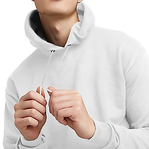 Hanes Men's Pullover EcoSmart Hooded Sweatshirt, white, X Large