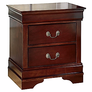 Signature Design by Ashley Alisdair Traditional 2 Drawer Nightstand, Dark Brown