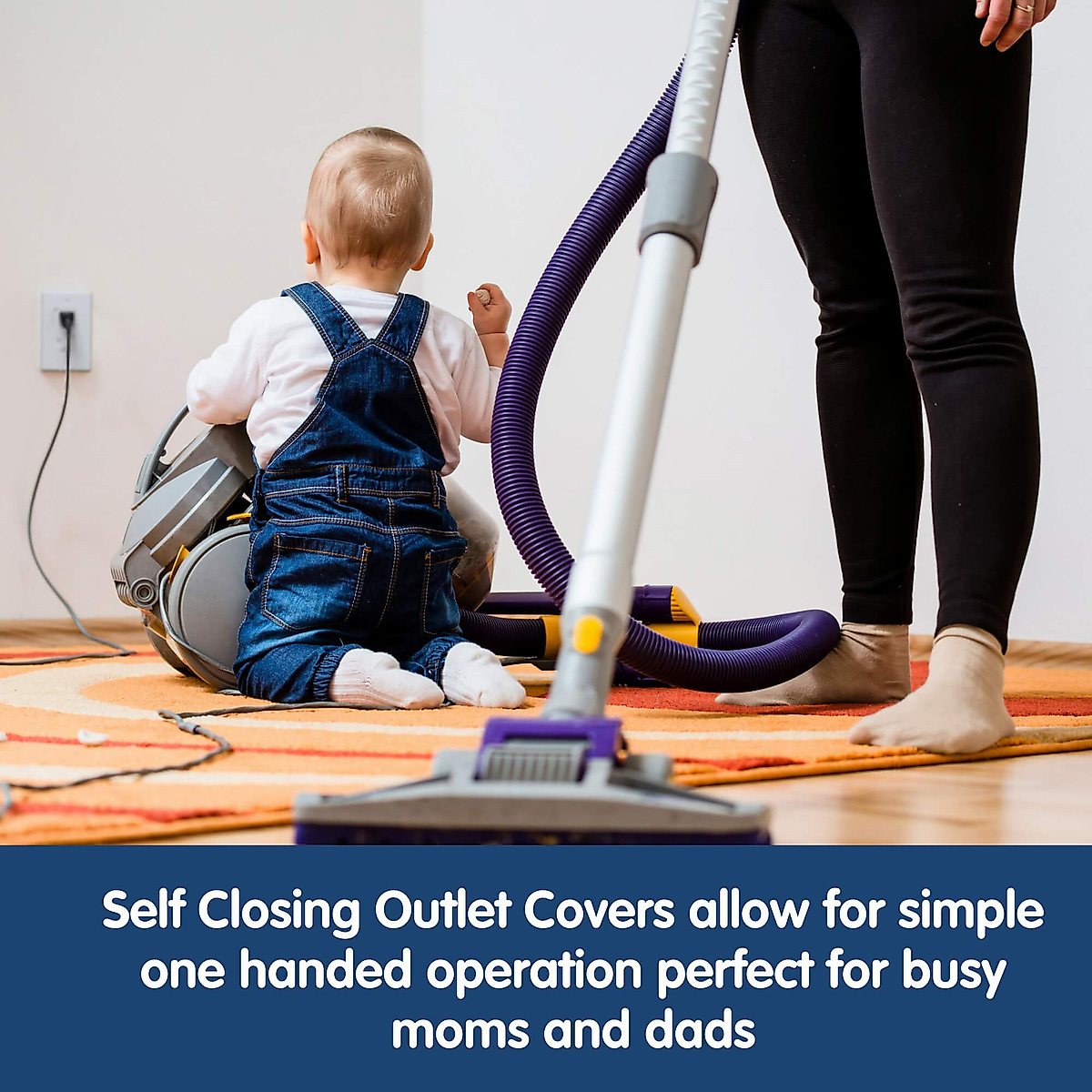 6-Pack Self Closing Outlet Covers - White, Easy to Install Baby Proof Outlet Covers with 12 Clear Outlet Plug Covers for Child Electrical Safety - Baby Proofing Electrical Outlets Made Easy by Wittle