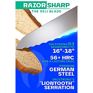 Dalstrong Serrated Utility Knife - 5.5 inch - Gladiator Series Elite - Forged High Carbon German Steel - Kitchen Knife Gift - Serrated Knife Blade - Sheath Included - NSF Certified