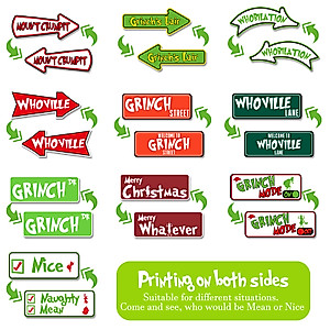 Grinchs Christmas Tree Decorations - 20Pcs Grinchs Christmas Tree Hanging Ornament Holiday Xmas Ornaments Christmas Decor Home Indoors