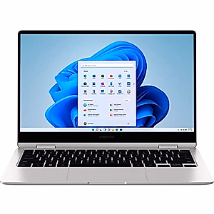 Samsung Galaxy Book2 360 13 2-in-1 Laptop 13.3" FHD AMOLED Touchscreen 12th Generation Intel 10-Core i7-1255U 16GB RAM 512GB SSD Backlit Keyboard Fingerprint Reader Thunderbolt USB-C HDMI Win11 Silver