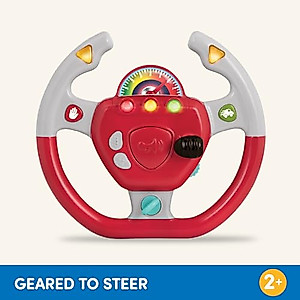 Battat – Interactive Steering Wheel – Portable Car Toy – Kids Games & Songs – Toddler Road Trip – 2 Years + – Geared To Steer