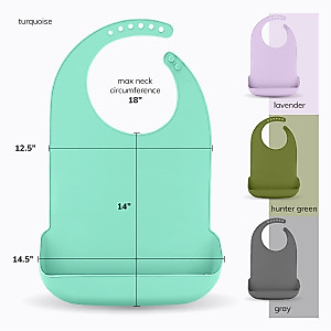 BraceAbility Silicone Adult Bib for Eating - Washable Clothing Protector, Crumb Catcher for Elderly Men, Women, Home Care