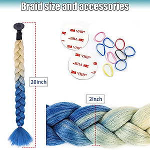 2 Psc Helmet Pigtail Motorcycle Helmet Ponytail Bicycle Helmet Braids Hair Tails for Any Helmets Decorations Cup Reusable (G)