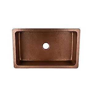 Vintage Tub & Bath 36 Inch Copper Single Bowl Apron Farmhouse Sink
