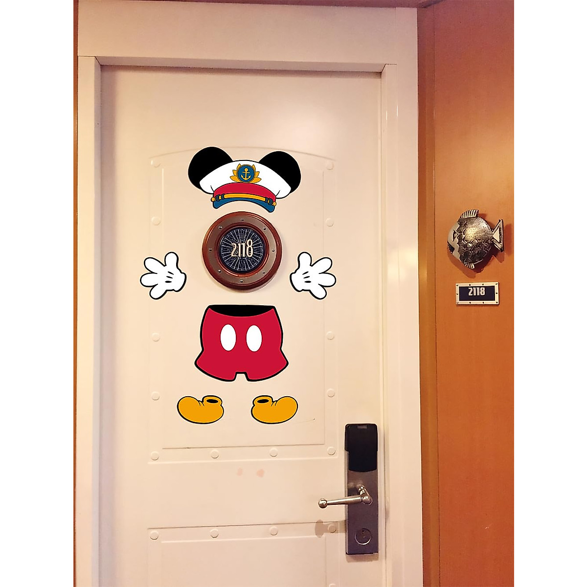 10 Pcs Cruise Door Magnet, Captain Mouse Cruise Door Decorations,Funny Mouse Ears Magnet for DCL Cruise& All Major Cruise