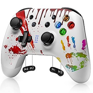 REDSTORM Switch Controllers, Wireless Switch Pro Controllers for Nintendo Switch/Switch Lite/OLED/Android/iOS/PC,Switch Remote Gamepad with 4 Programmable Buttons/Dual Vibration/Turbo/LED Light