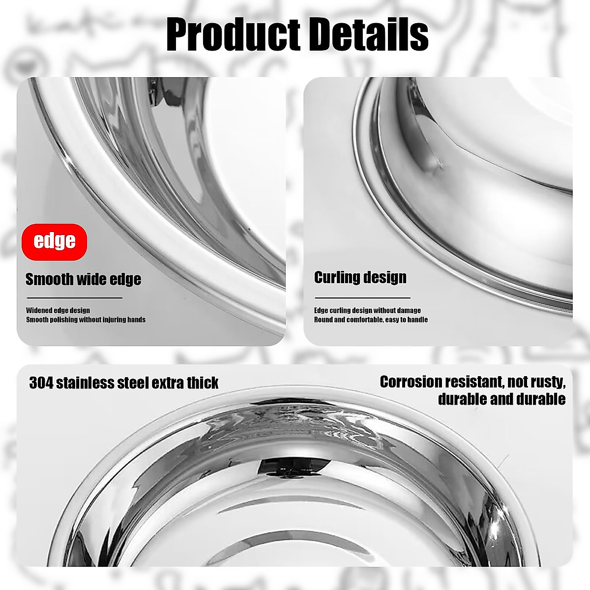 4 Pcs Stainless Steel Cat Bowls,7.1 Inches Metal Cat Bowl, Cat Food Bowls for Indoor Cats, Whisker Fatigue Cat Bowl, Shallow Cat Food Dish, Kitten Food Bowl, Elevated Food Bowls for Cats