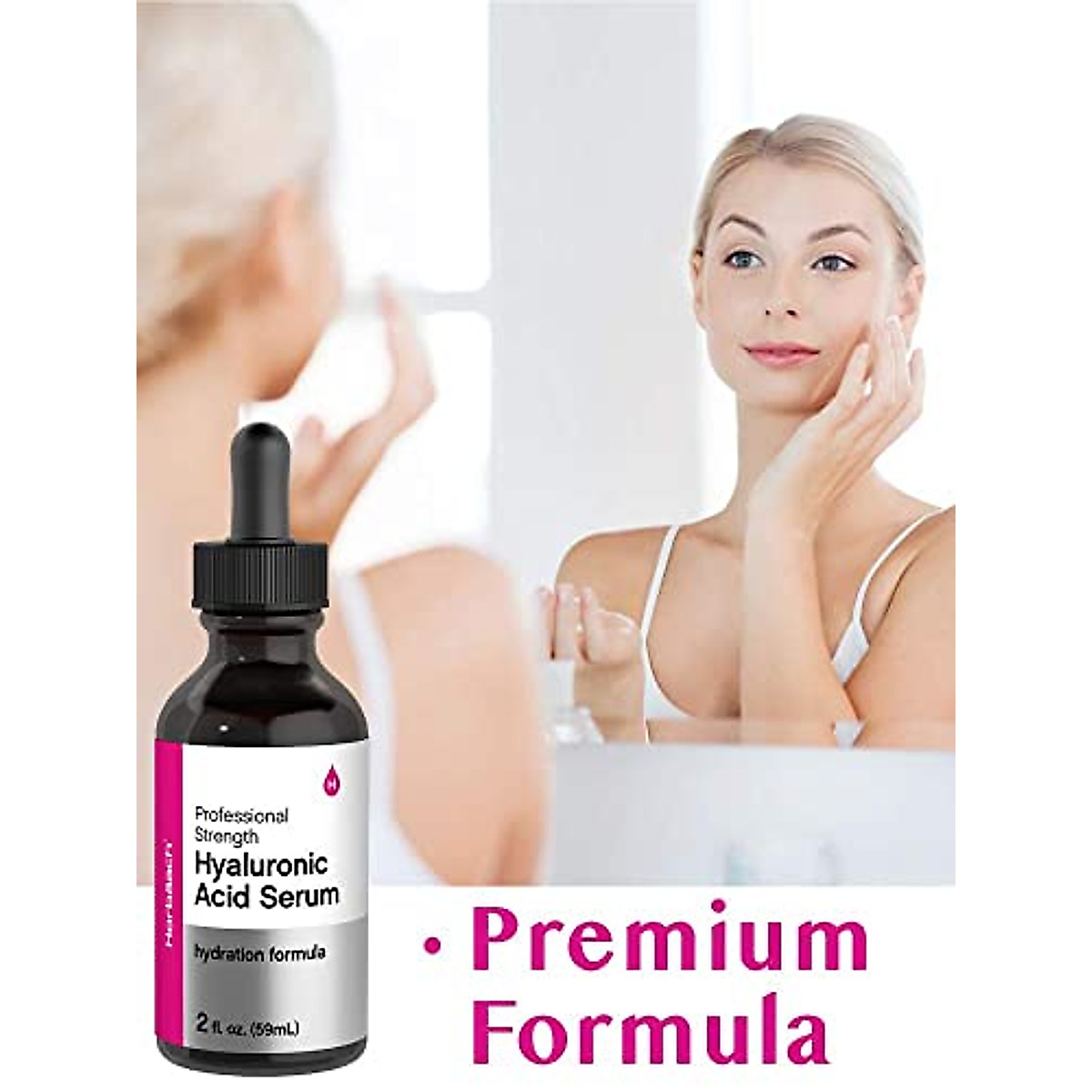 Hyaluronic Acid Serum For Face | 2 oz | Paraben & SLS Free Moisturizer | by Horbaach