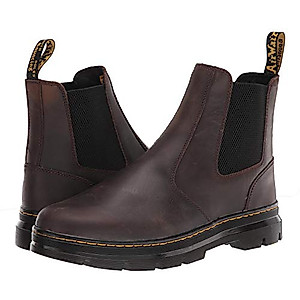 Dr. Martens Unisex Embury Chelsea Boot, Dark Brown Crazy Horse, 10 Women/9 Men