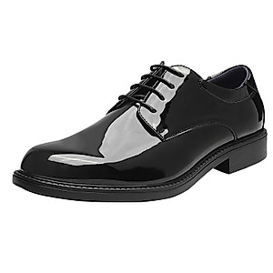 Bruno Marc Men's Downing-02 Black Pat Leather Lined Dress Oxford Shoes Classic Lace Up Formal Size 15 M US