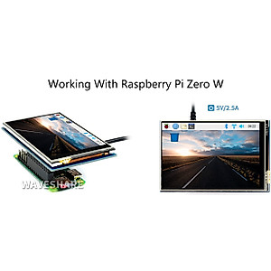 waveshare 3.5 inch Resistive Touch Screen IPS LCD 480x320 Hardware Resolution XPT2046 Controller for Any Revision of Raspberry Pi (4B/3B+/3B/2B/A+/B+)