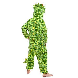 CASABACO Dinosaur Costume Onesie Adult Women Novelty Onepiece Pajamas, Light Green, L