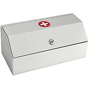 Medicine Lock Box for Safe Medication Storage - Lockable Medicine Cabinet Child Proof Medicine Organizer - Locking Medicine Cabinet Wall Mounted for Prescriptions and Personal Medicines