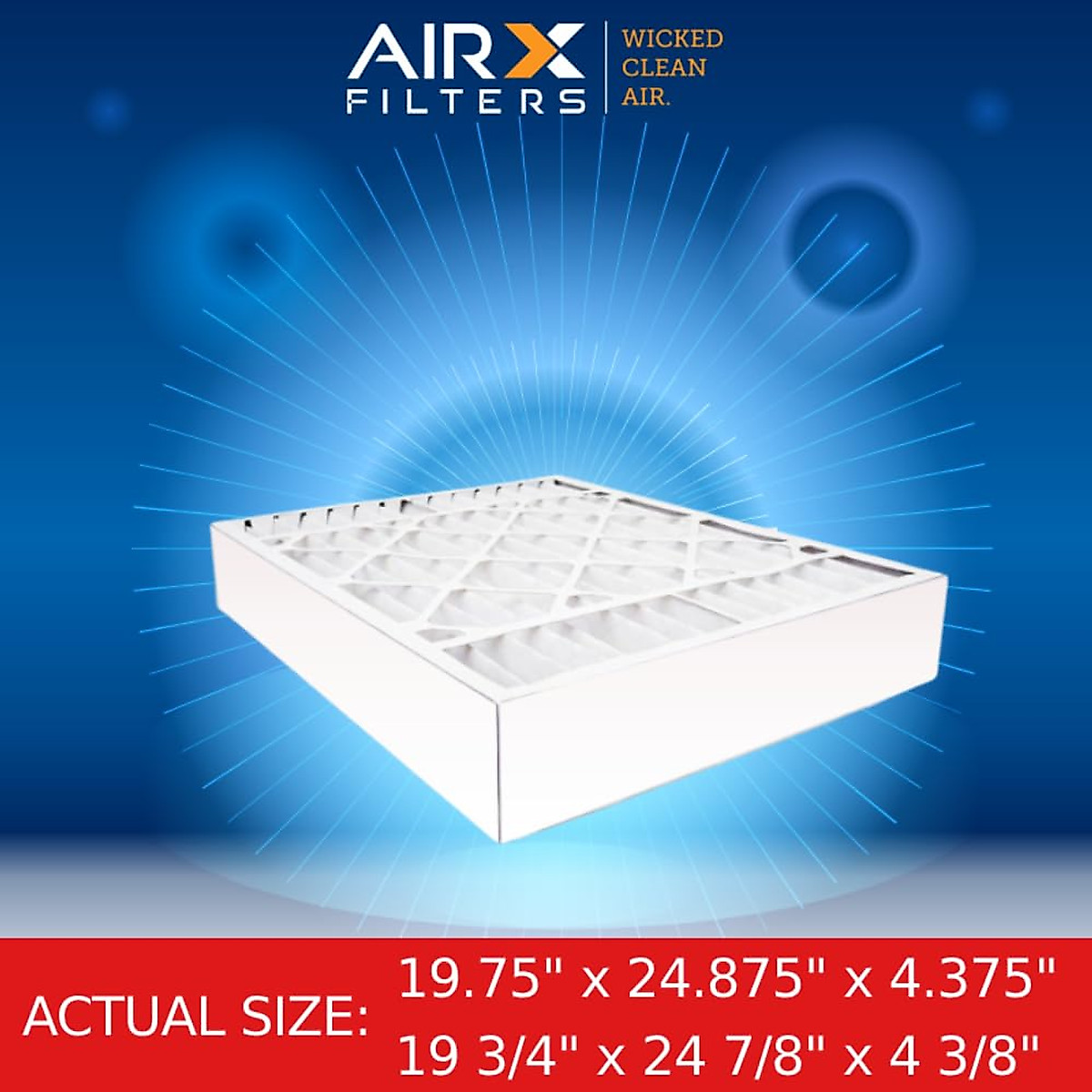 AIRX FILTERS WICKED CLEAN AIR. 20x25x4 Furnace Filter MERV 11 Compatible with Honeywell 20x25x4 Air Filter F50F1065 1 Single Filter
