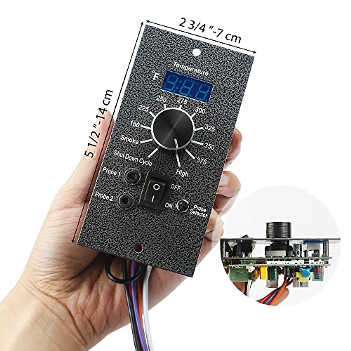 Unidanho Digital Controller Kit Replacement for Traeger Pellet Grills with 2 Meat Probes and 7" RTD Temperature Sensor - Replacement and Upgrade for Traeger Grill Accessories