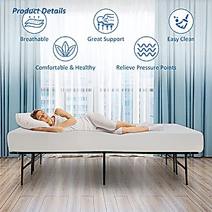 Hudada Twin Mattress, 8 Inch Gel Memory Foam Mattress CertiPUR-US Certified Foams, Cool Sleep & Pressure Relief, Medium Firm Mattresses, Mattress-in-a-Box, Twin Size
