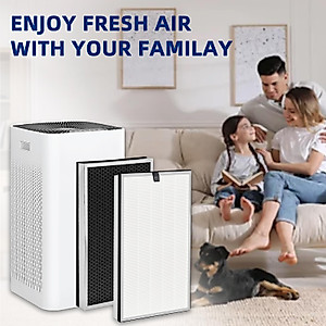 112 Air Purifier Replacement Filter: Compatible with MA Series 112 Air Purifier V2.0, 3 in 1 Pre-filter, H13 True HEPA Filter and Activated Carbon Filter, 2 Packs