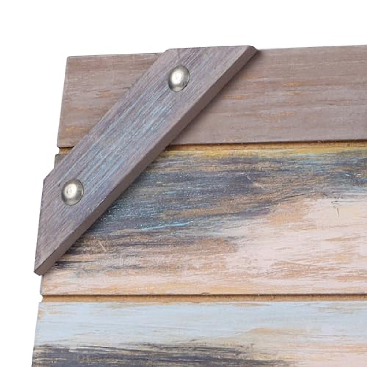 PETAFLOP Rustic Handmade Wooden Picture Frame with Unique Clip Design Made to Display 5x7 Photo Fliers, Menus, Message