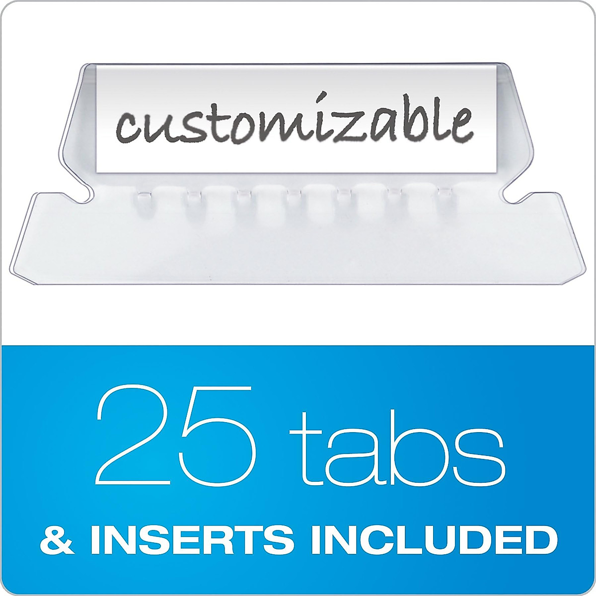 Pendaflex Hanging File Folders, Letter Size, Standard Green, 1/5-Cut Adjustable Tabs, 25 Per Box (81602), Standard Green - 1/5 Tabs