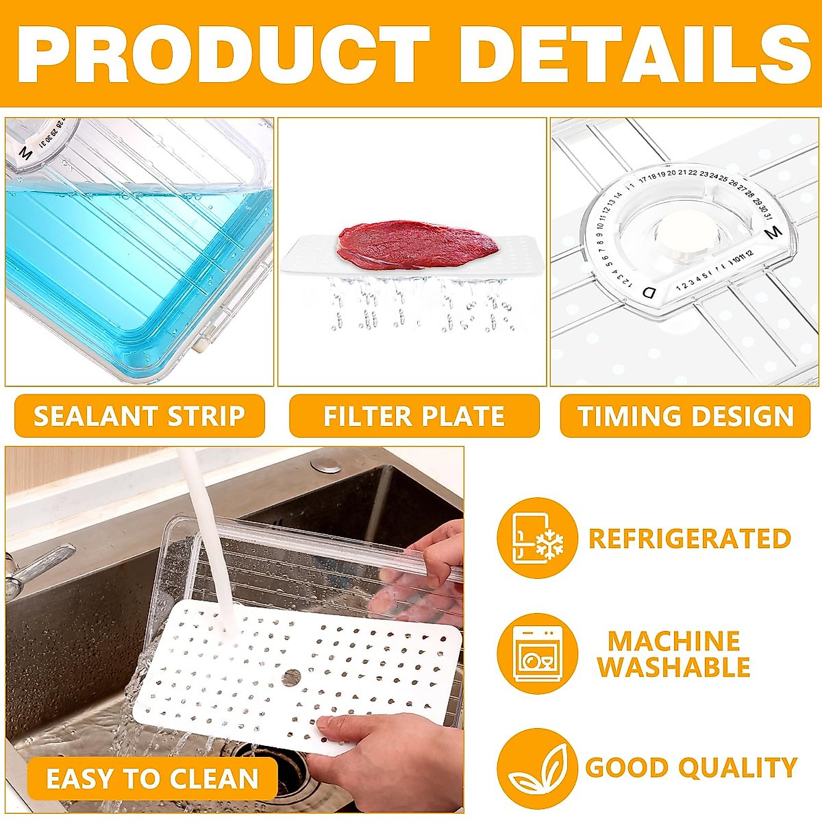2 Pack Bacon Container with Lids for Refrigerator, Deli Meat Cheese Storage Container with Date Record, Bacon Tray Holder for Fridge, Bacon Saver Keeper with Food Serving Tongs and Drain Plate