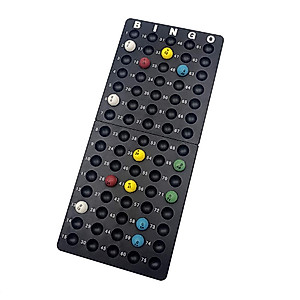 Yuanhe Bingo Board Ball Holder - for 3/5" Bingo Balls, Bingo Master Board Balls Tray Rack for Bingo Game, Great for Parties, Family Game Nights