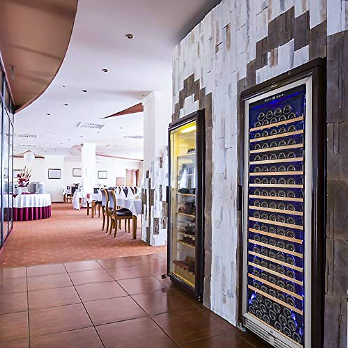 BODEGA 24 Inch Wine Cooler, 176 Bottles Wine Refrigerator with High-Capacity, Built-in & Freestanding Wine Fridge with Advanced Cooling Compressor for Red, Rose and Sparkling Wines,Quiet Operation