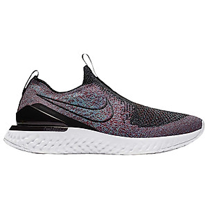 Nike Women's Epic Phantom React Flyknit Shoes, Black/Black-university Red-hyper Jade-sapphire, 7