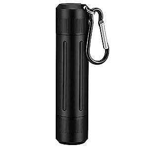 Airtight Smell Proof Container, Mini Portable Sealed Jar Water Resistant Aluminum Alloy Stash Container Keychain Ashtray for Herbs, Spices, Tobacco