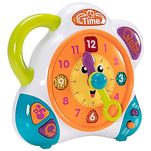 Fat Brain Toys Bilingual Learning Clock - Teach and Talk Learning Clock Teaching Toys & Tools for Ages 2 to 3