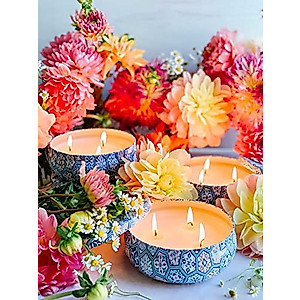 Citronella Candles Outdoor Set 4 x12oz Decorative Large Citronella Candles Outdoor Candles