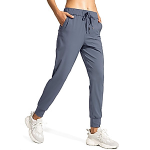 SANTINY Women's Joggers Pants Pockets Drawstring Running Sweatpants for Women Lounge Workout Jogging(Dusty Blue_XS)