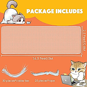 TTEDOYE Cat Balcony Rail Net Cat Anti-Fall Netting Pet Balcony Mesh Fence Net Child Safety Screen Protection Crib Mesh for Pets