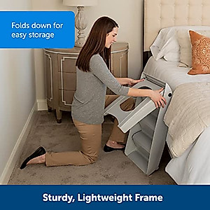 PetSafe CozyUp Folding Dog Stairs for High Beds - Pet Stairs for Indoor/Outdoor Use at Home or Travel - Pet Steps with Siderails, Non-Slip Pads - Durable, Supports up to 200 lbs - Extra Large, Grey