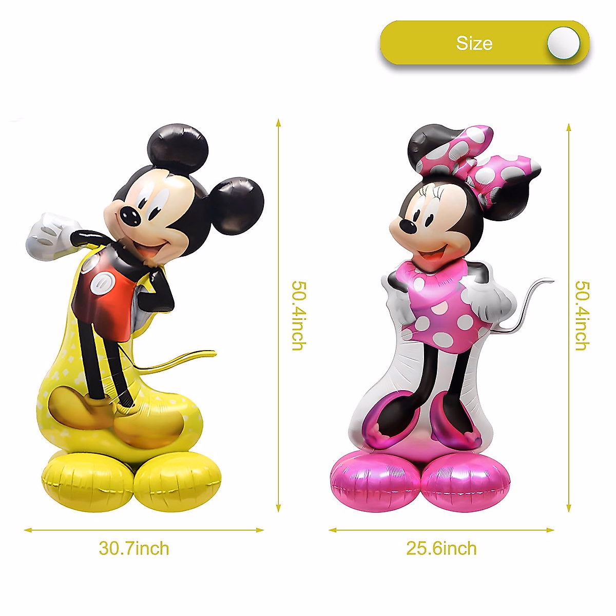 2PCS Jumbo Mickey Foil Balloon Birthday Decoration Minnie Foil Balloon 50" Party Supplies
