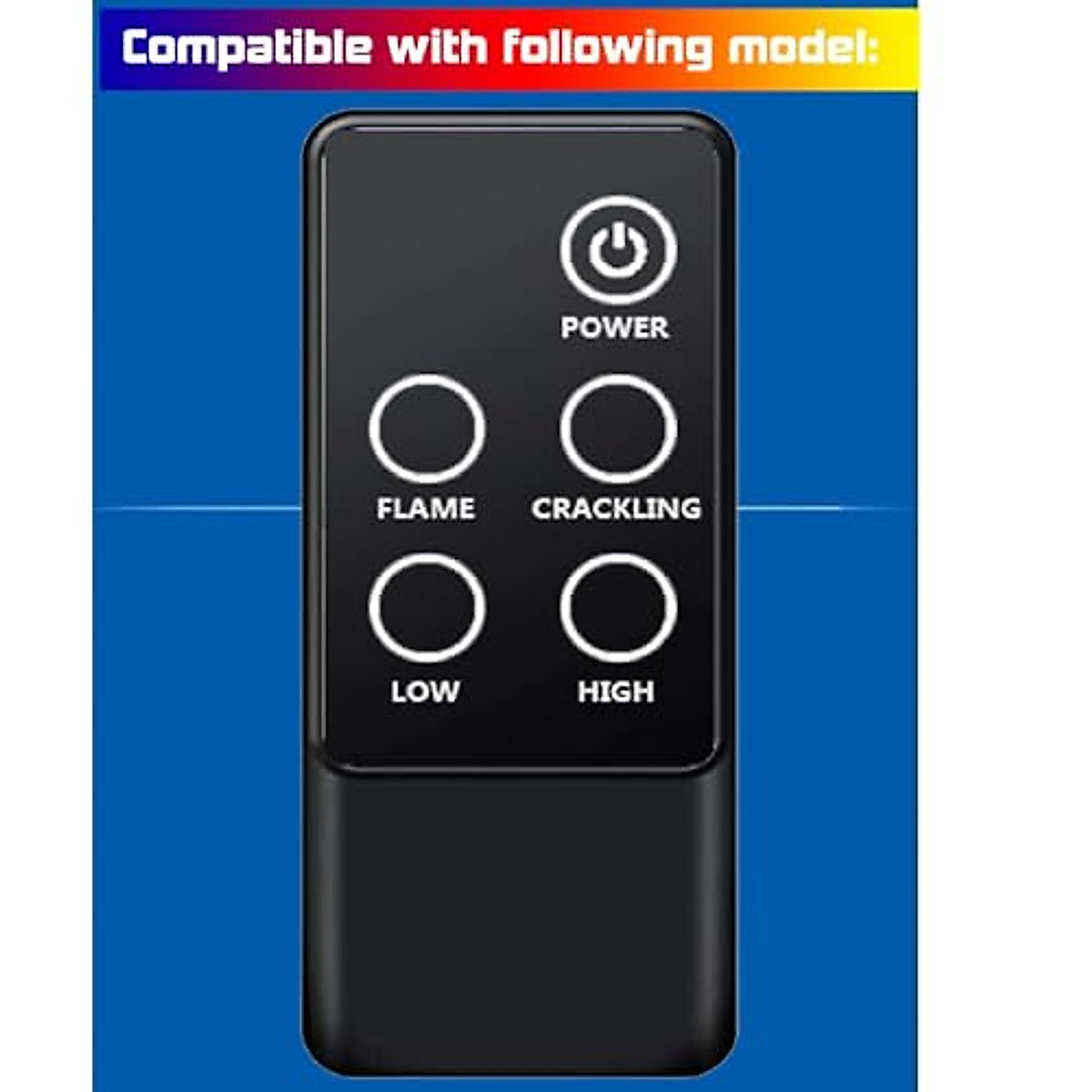 GENGQIANSI Replacement for Electric Fireplace Heater Remote Control EF290 EF290A EF42C Western 23 26 30 33 33low Klaus33