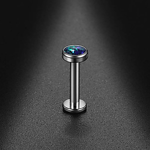 Xpircn G23 Titanium 14G 8mm Labret Monroe Lip Ring Helix Earring Studs Women Men Piercing Jewelry