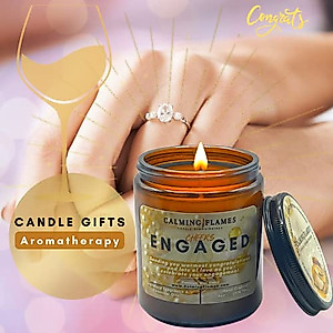 ENGAGEMENT GIFTS| Candle Gifts | Chardonnay Scent | HIGHLY SCENTED CANDLES| Aromatherapy | CONGRATULATIONS GIFTS | Handcrafted in USA | Up to 60 Hour Burn Time (Premium Wax Blend, 8oz)