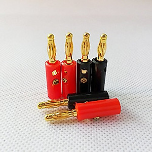 HIGHROCK 20 Banana Speaker Wire Cable Screw Plugs Connectors 4mm
