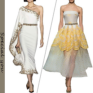 Dorchid Women Rhinestone Belt Crystal Sparkly Elastic Thin Belts for dressy Lady (Classic Champagne, XL-XXL(35~41"))