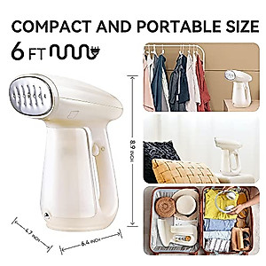 Bear Steamer for Clothes, Handheld Clothes Steamer,1300W Strong Power Garment Steamer with 230ml Tank,Fast Heat-up, Auto-Off, Steam Iron Fabric Wrinkle Remover with Brush for Home and Travel