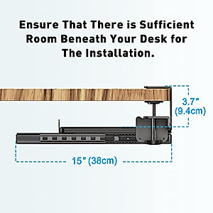 AboveTEK Large Keyboard Tray Under Desk with Wrist Rest, 26.7"×11" Ergonomic Desk Computer Keyboard Stand with Sturdy C Clamp Mount System, Slide-Out Drawer Keyboard Mouse Holder for Office(Black)