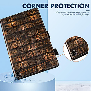 Dteck for Amazon Fire Max 11 Tablet Case 11" (13th Generation) 2023, PU Leather Shell TPU Back Cover Fold Stand Case with Auto Sleep Wake, Adjustable Viewing Angles, Cute Folio Slim Case, Bookshelf